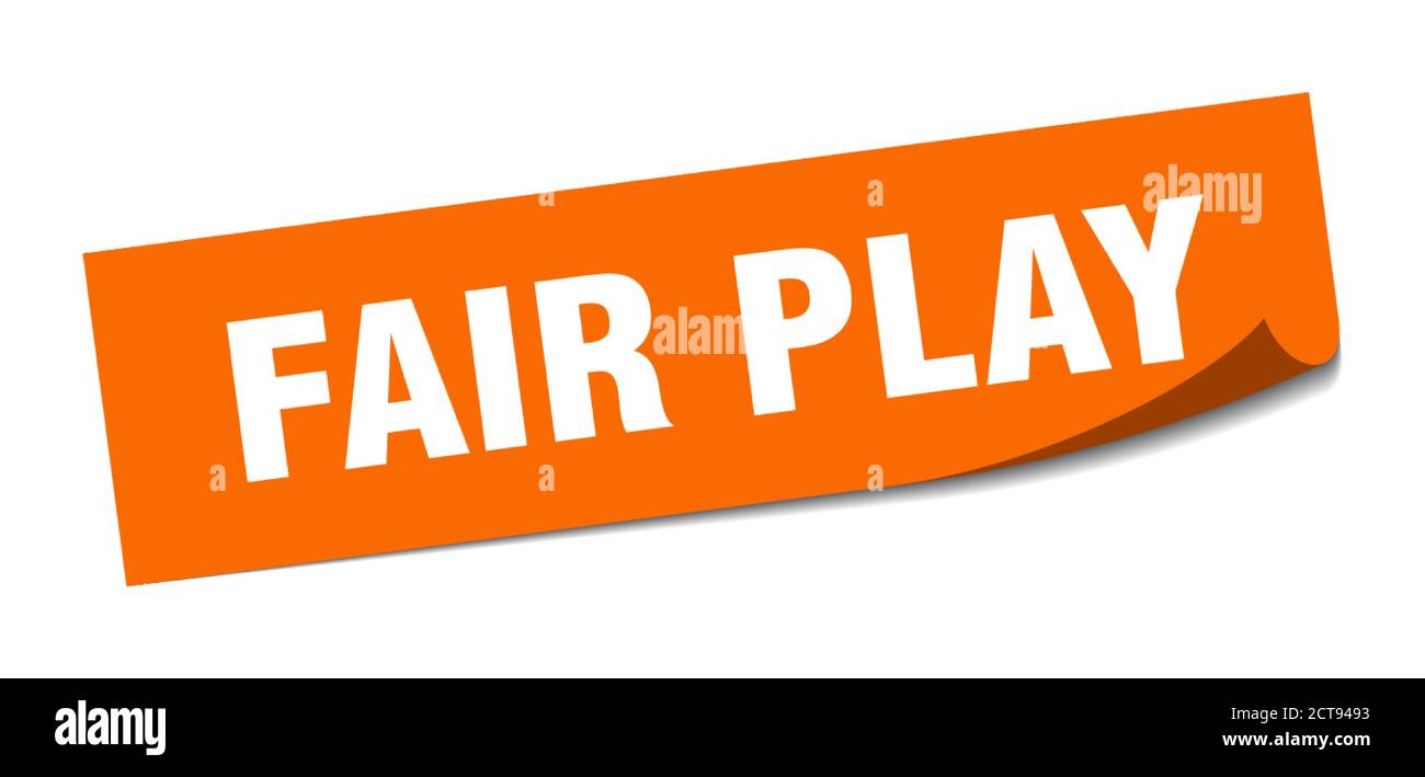 fair play sticker. square isolated peeler sign. label Stock Vector ...