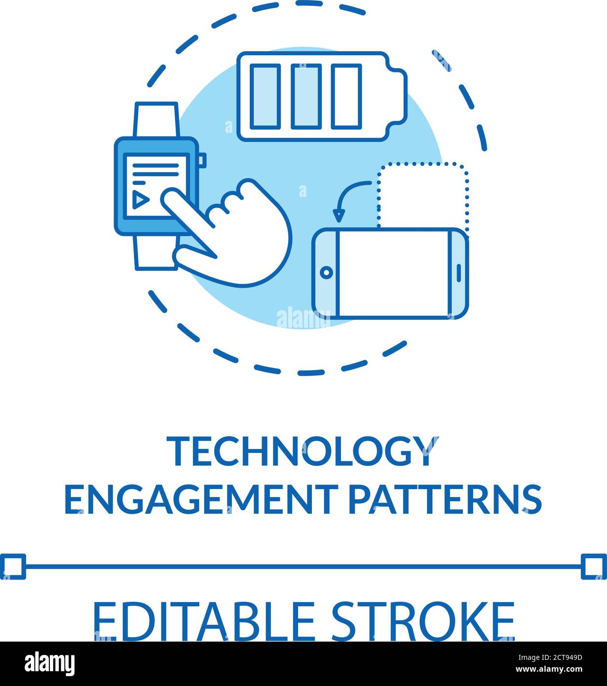 Technology engagement patterns concept icon Stock Vector Image & Art ...