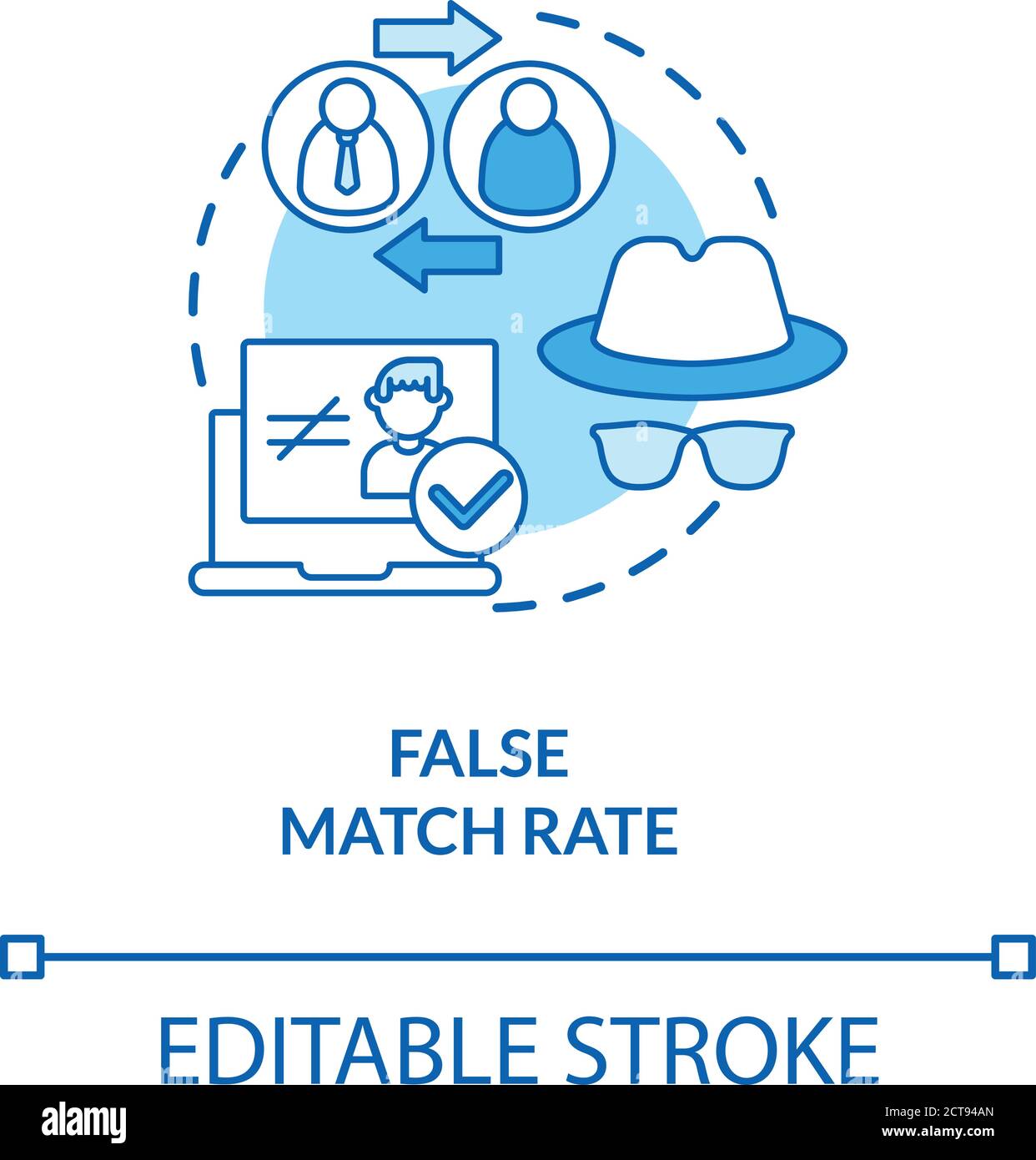 False match rate concept icon Stock Vector Image & Art - Alamy