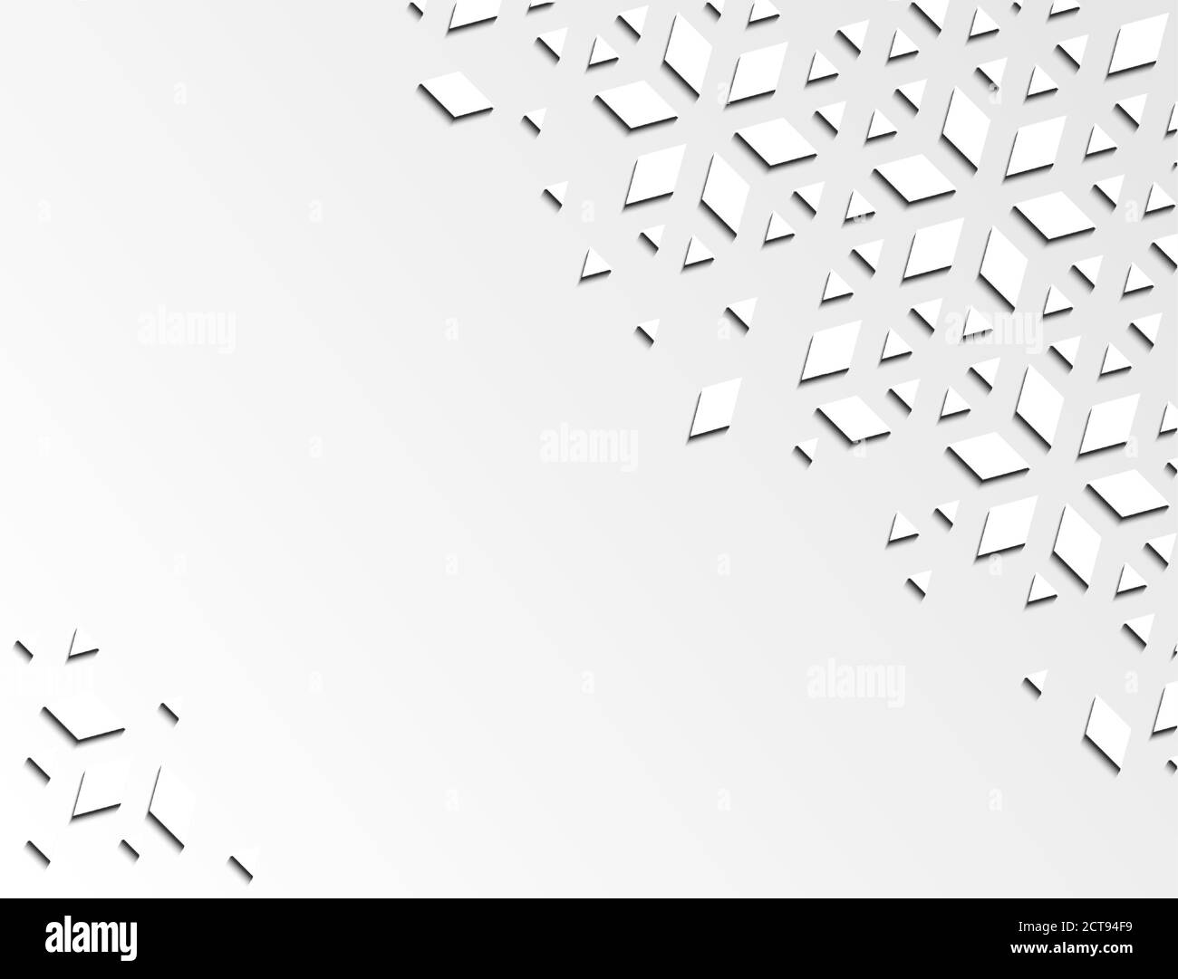 White geometric background with relief and shadow. 3d white isometric ...