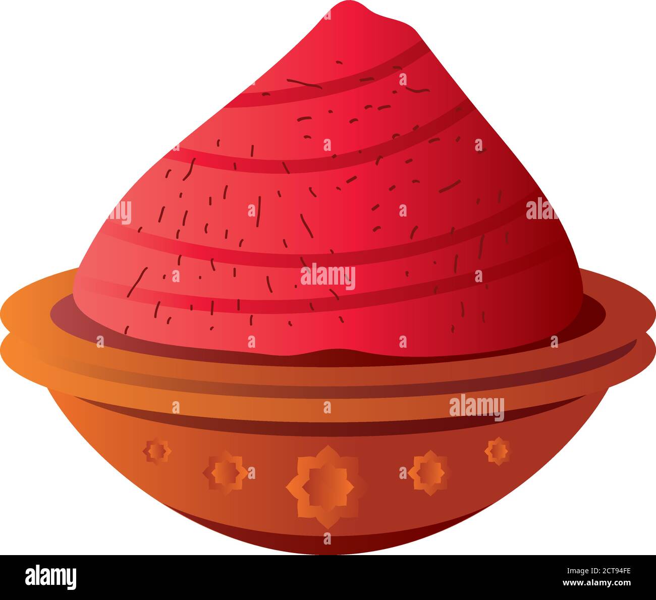 diwali red powder on bowl detailed style icon design, india festival of ...