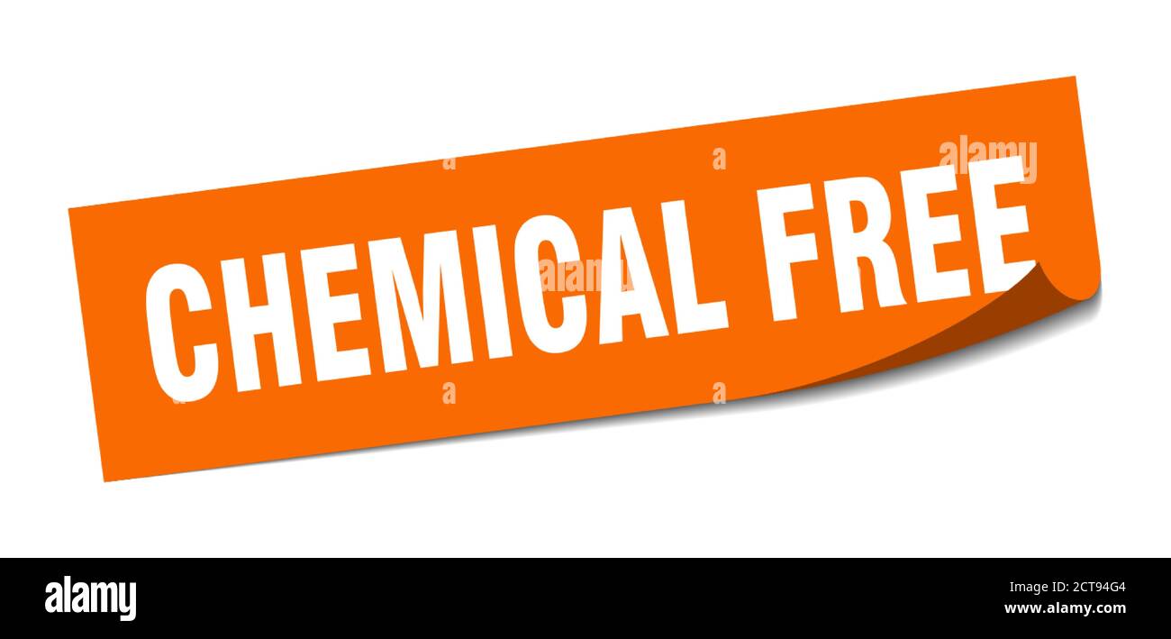 chemical free sticker. square isolated peeler sign. label Stock Vector ...