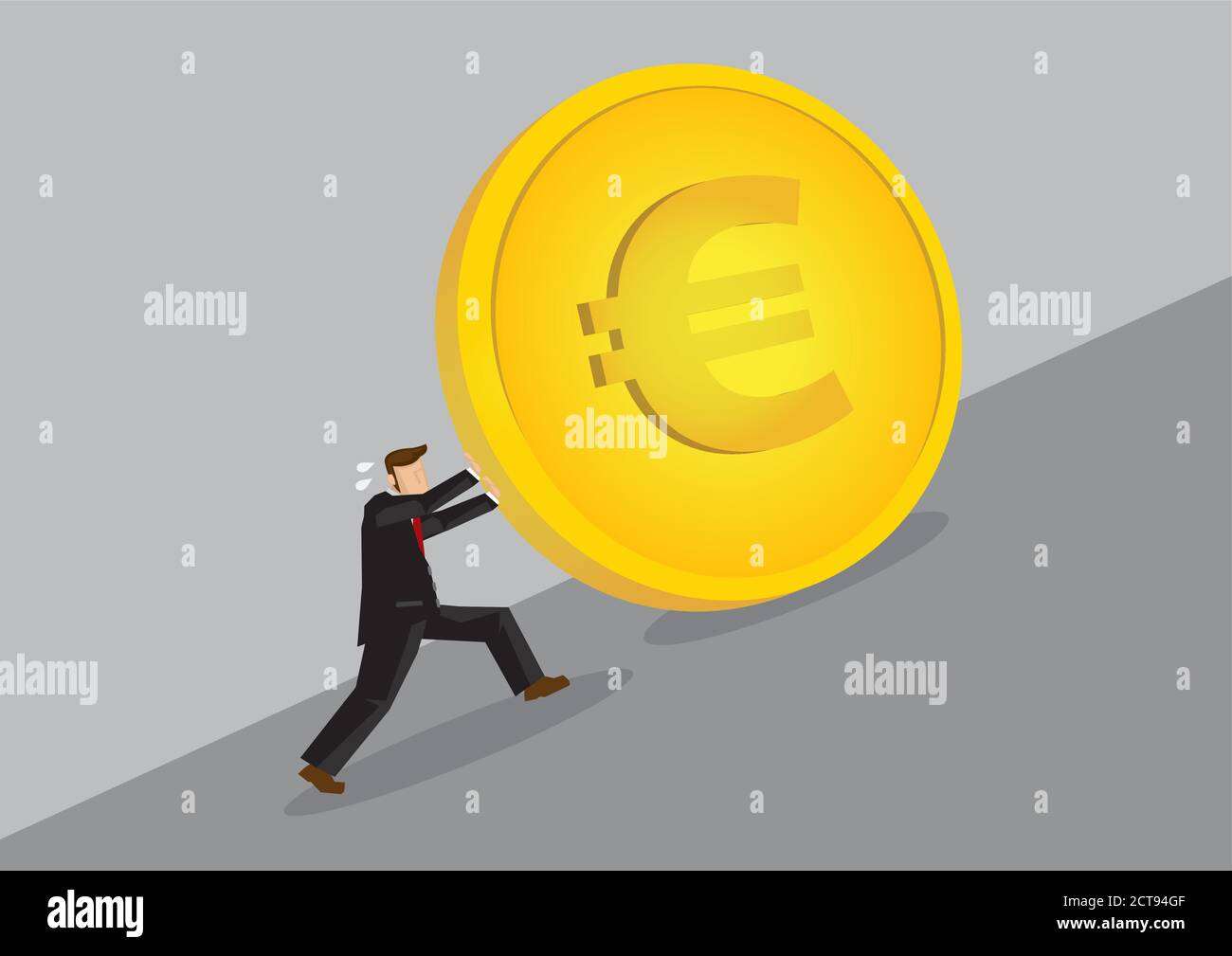 Euro coin cartoon character hi-res stock photography and images - Alamy