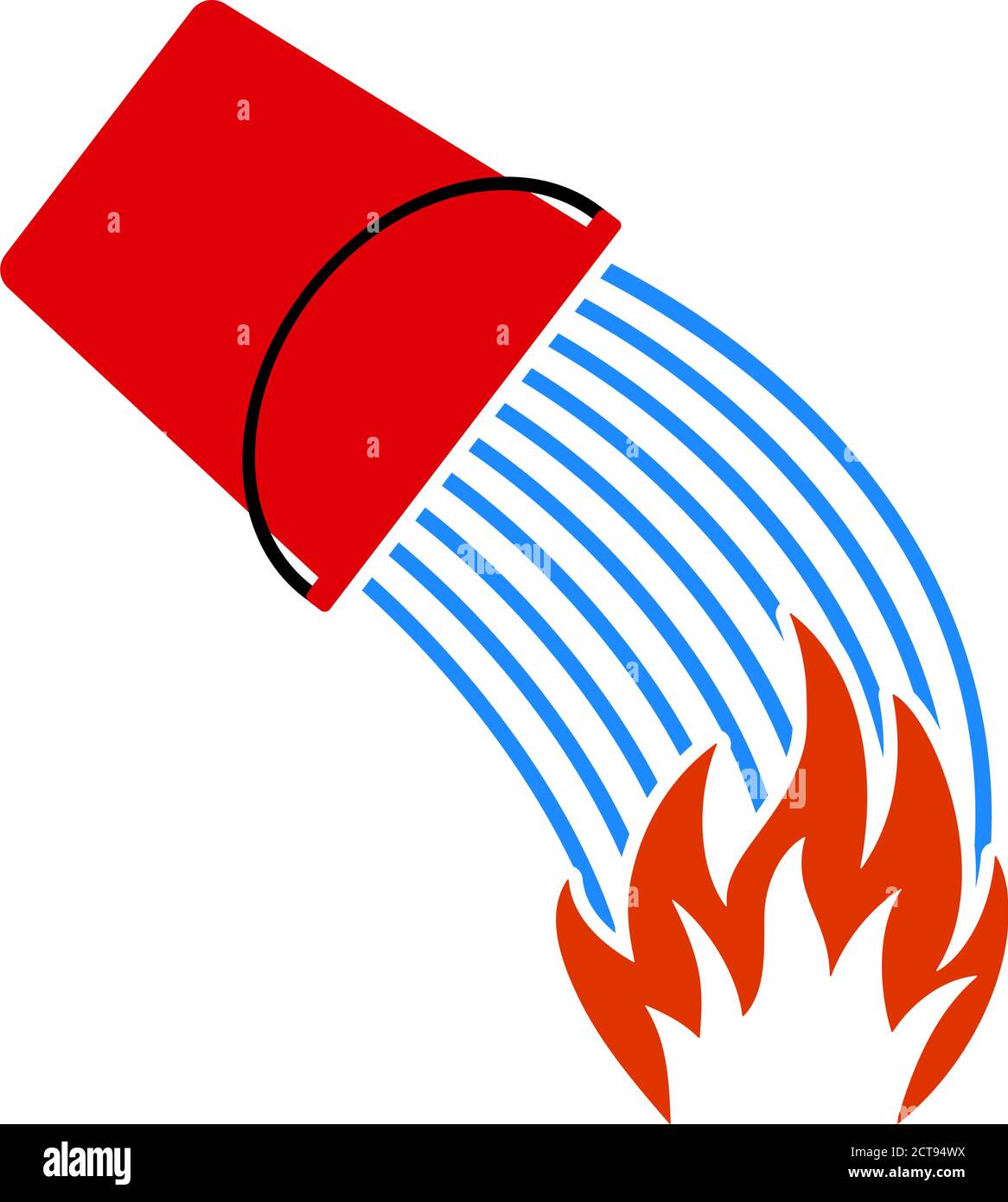 Metal fire bucket Stock Vector Images - Alamy