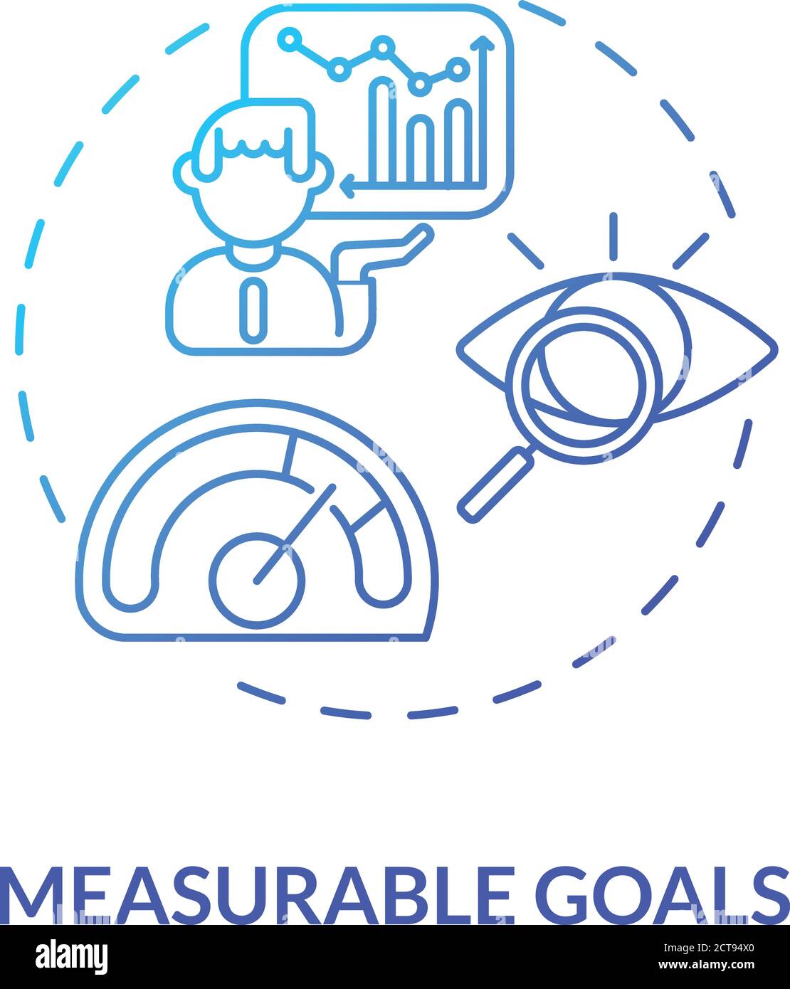 Measurable goals concept icon Stock Vector Image & Art - Alamy