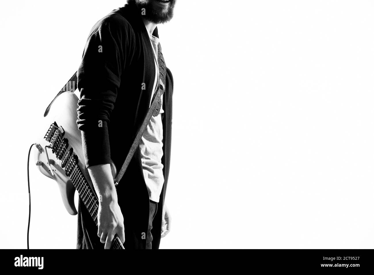 Male guitarist music performance modern art style Stock Photo - Alamy