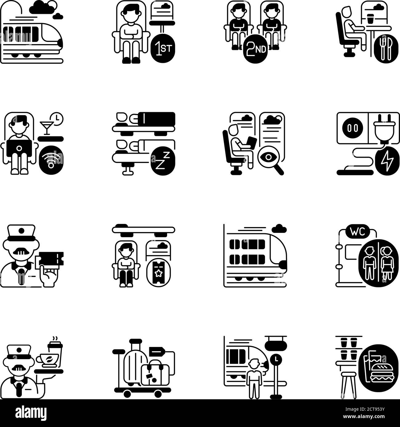 Car services outline icons Cut Out Stock Images & Pictures - Alamy