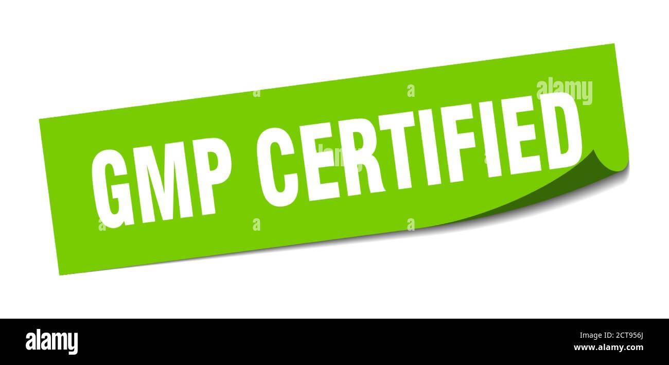 gmp certified sticker. square isolated peeler sign. label Stock Vector ...