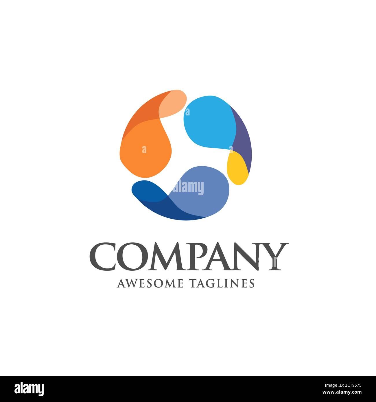 creative abstract colorful circle logo template Stock Vector Image ...