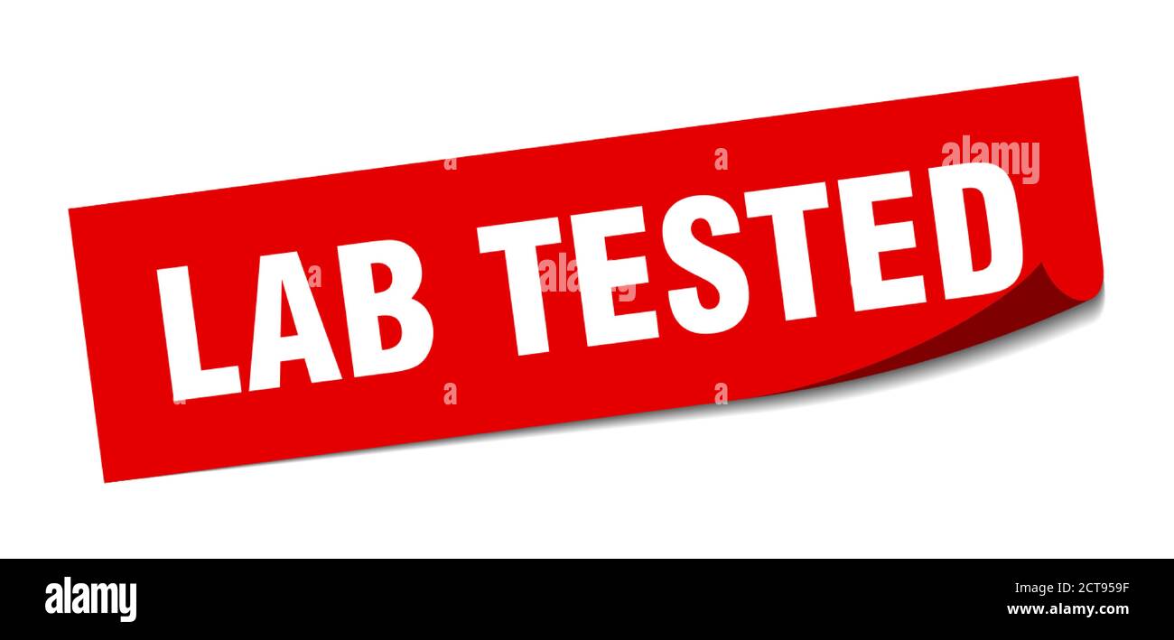 lab tested sticker. square isolated peeler sign. label Stock Vector ...