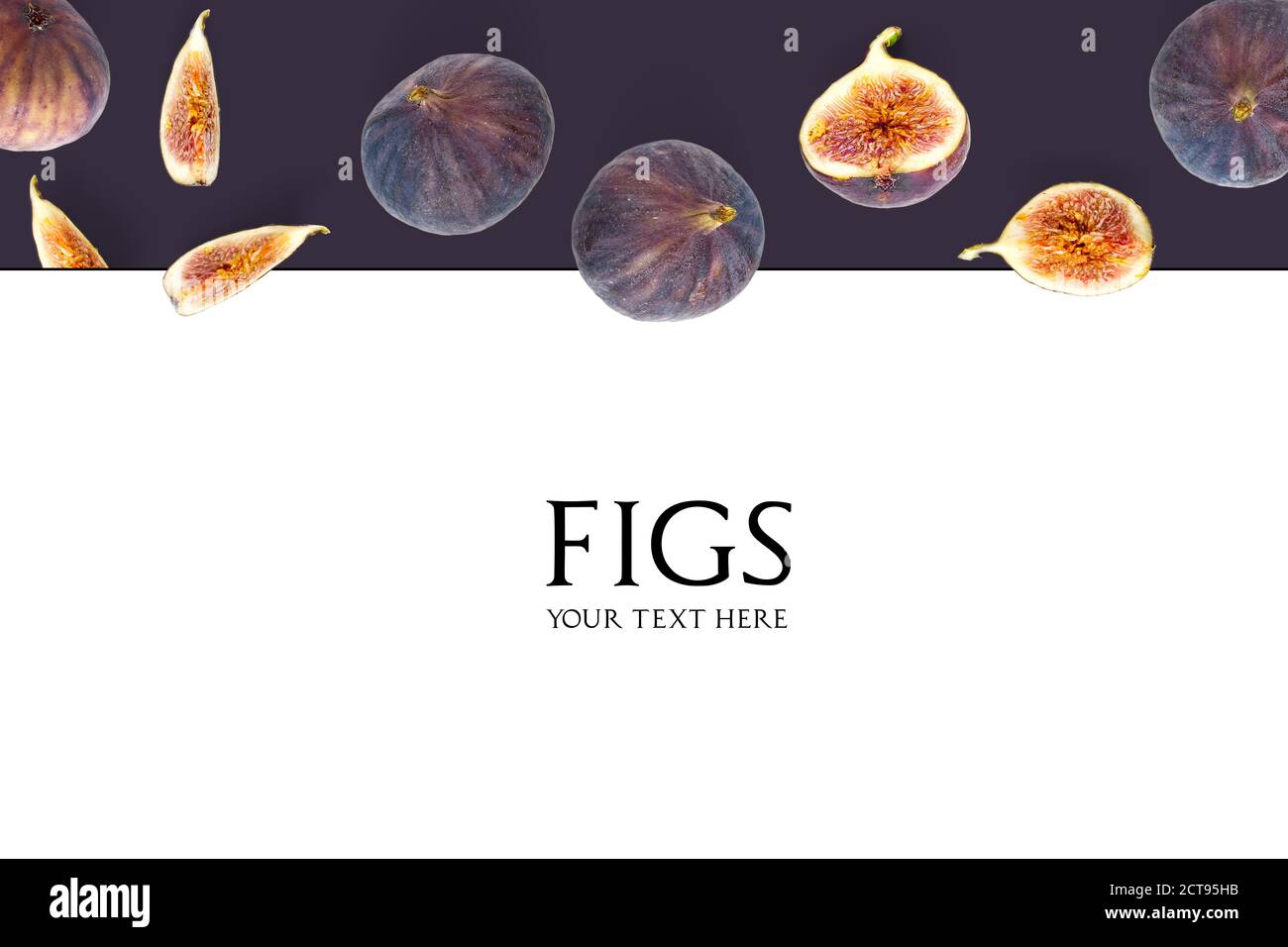 Creative layout of Fresh ripe figs. Food Photo. Figs on a white ...