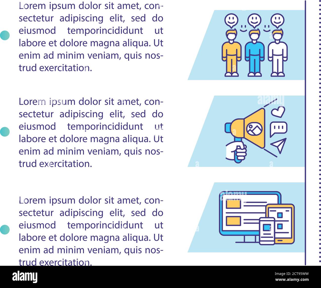 Influencer and content marketing concept icon with text Stock Vector ...