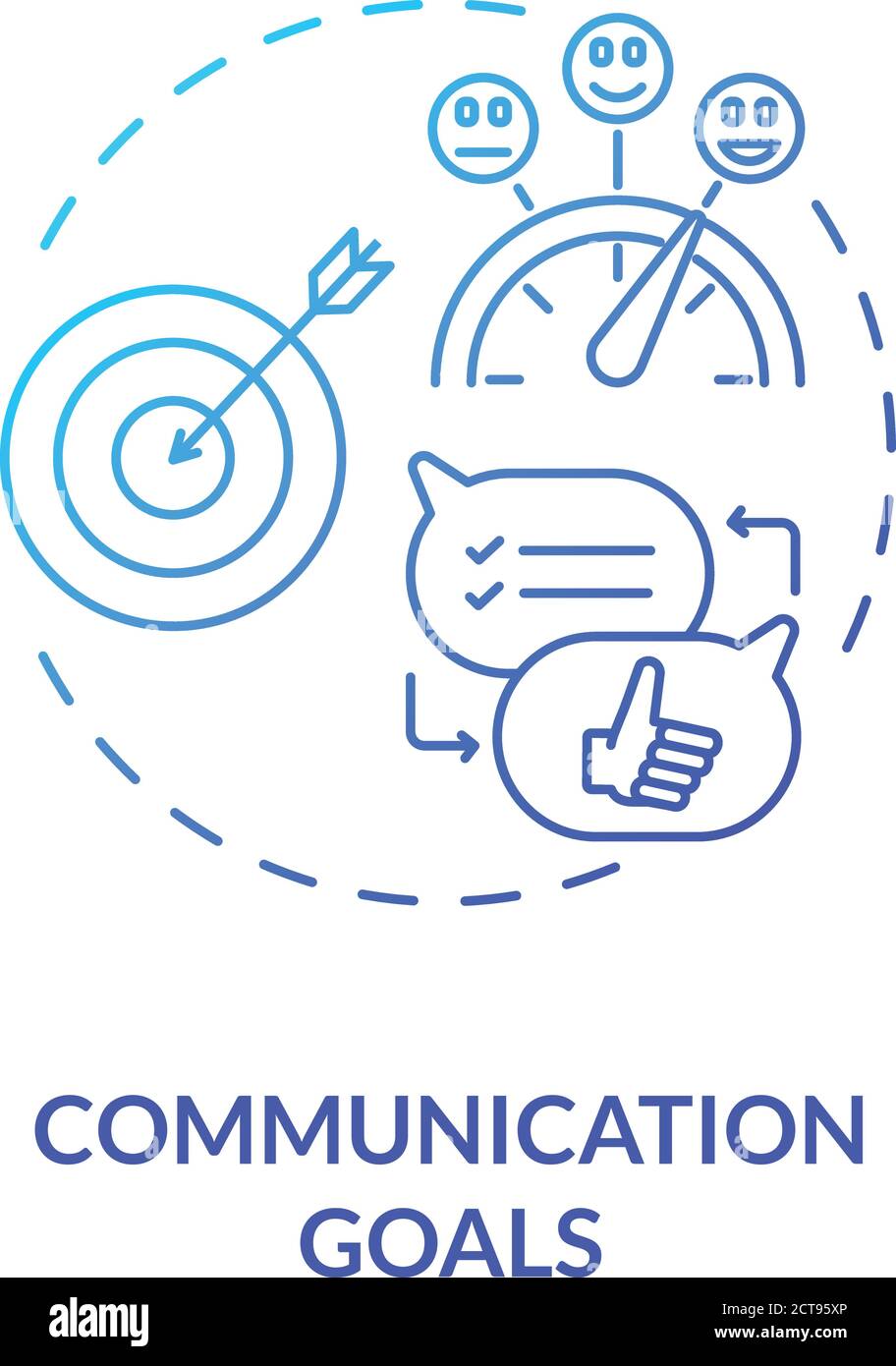 Communication goals concept icon Stock Vector Image & Art - Alamy