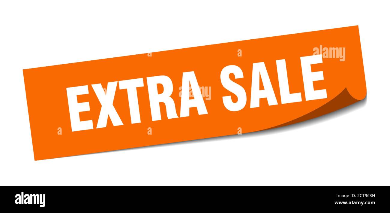 extra sale sticker. square isolated peeler sign. label Stock Vector ...
