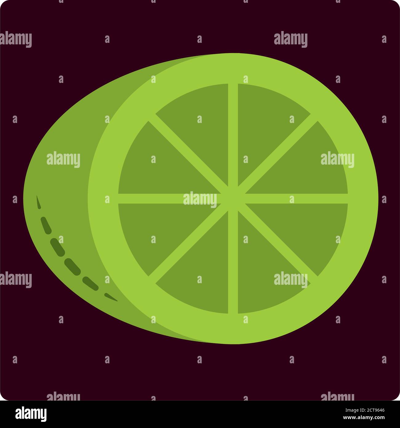 half lemon fruit citrus icon block and flat vector illustration Stock ...