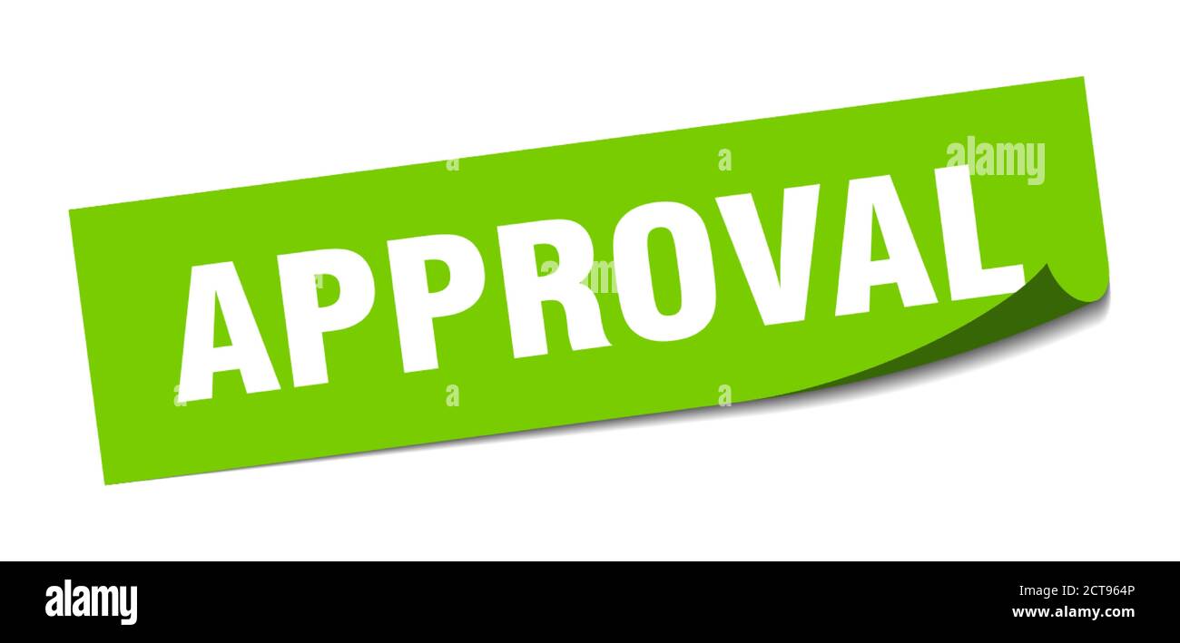 approval sticker. square isolated peeler sign. label Stock Vector Image ...