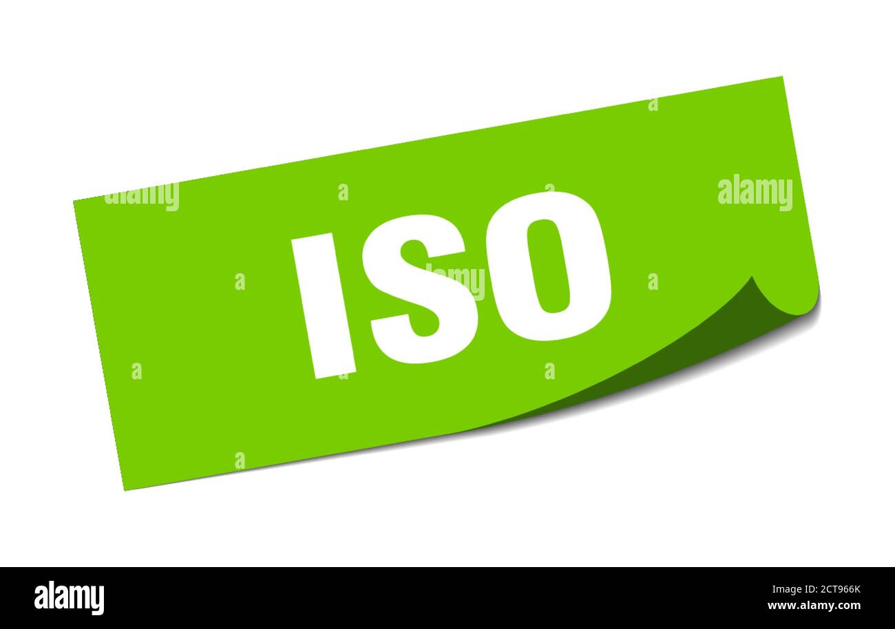 iso sticker. square isolated peeler sign. label Stock Vector Image ...