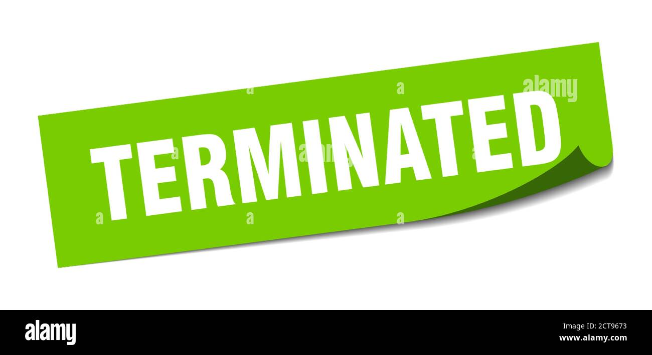 terminated sticker. square isolated peeler sign. label Stock Vector ... terminated sticker. square isolated peeler sign. label Stock Vector ...