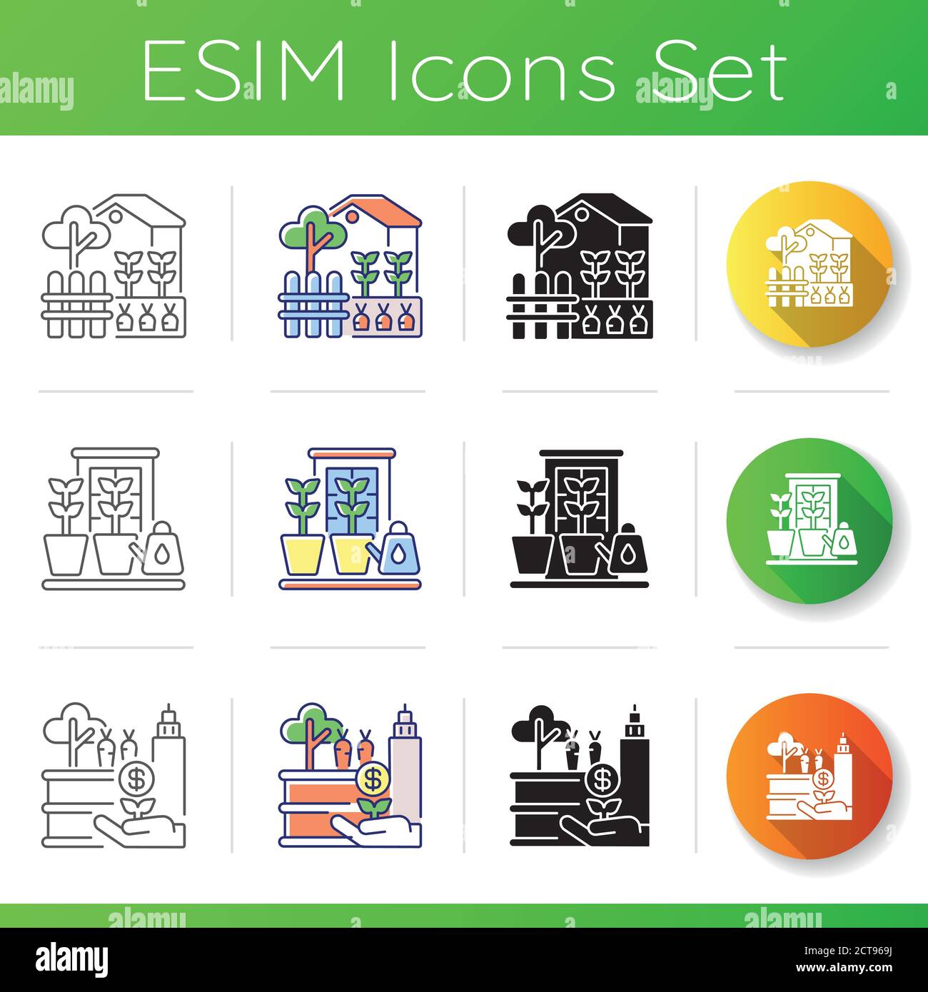 Backyard vegetables Stock Vector Images - Alamy