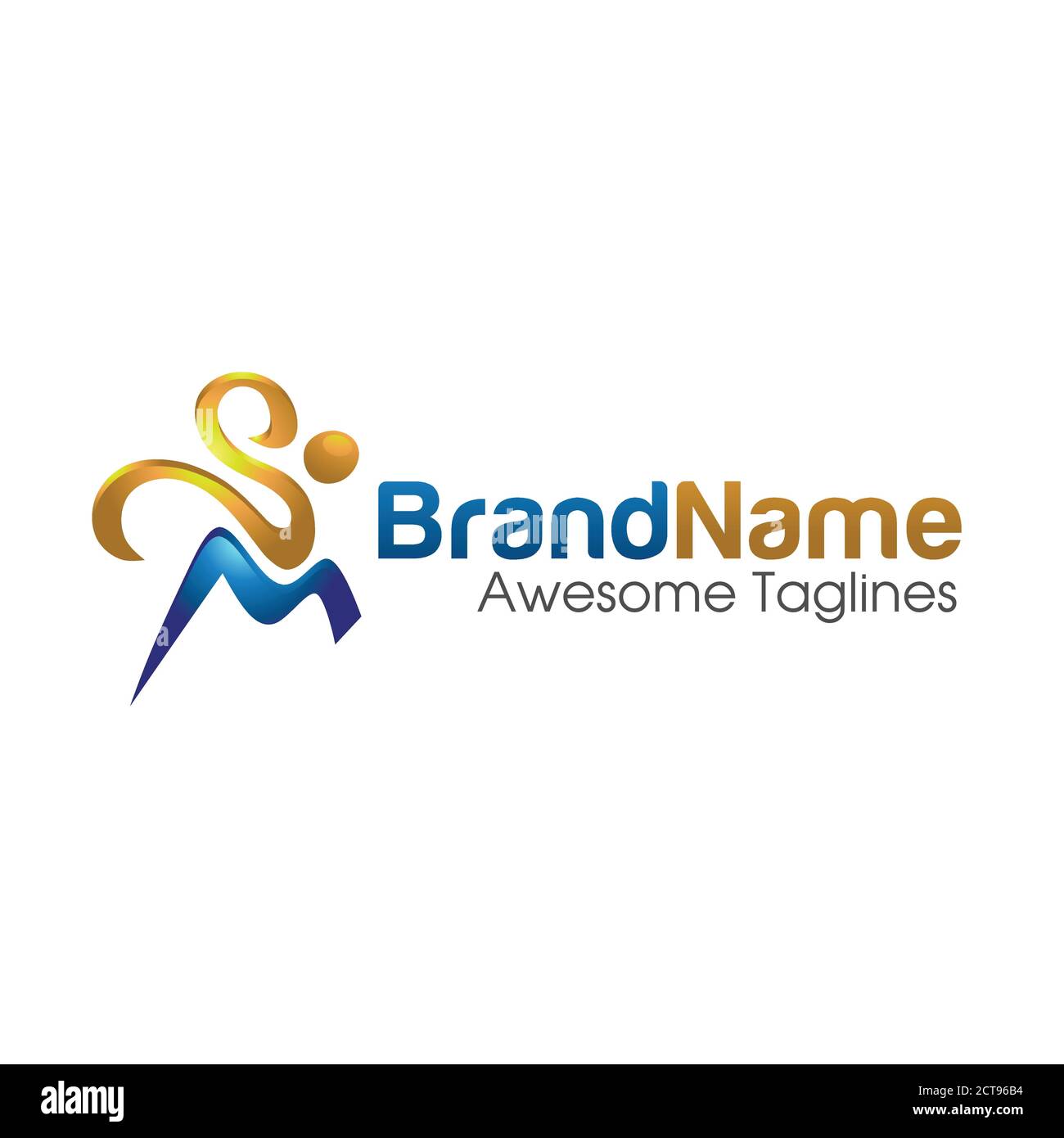 creative initial letter sm as fit figure logo vector Stock Vector Image ...