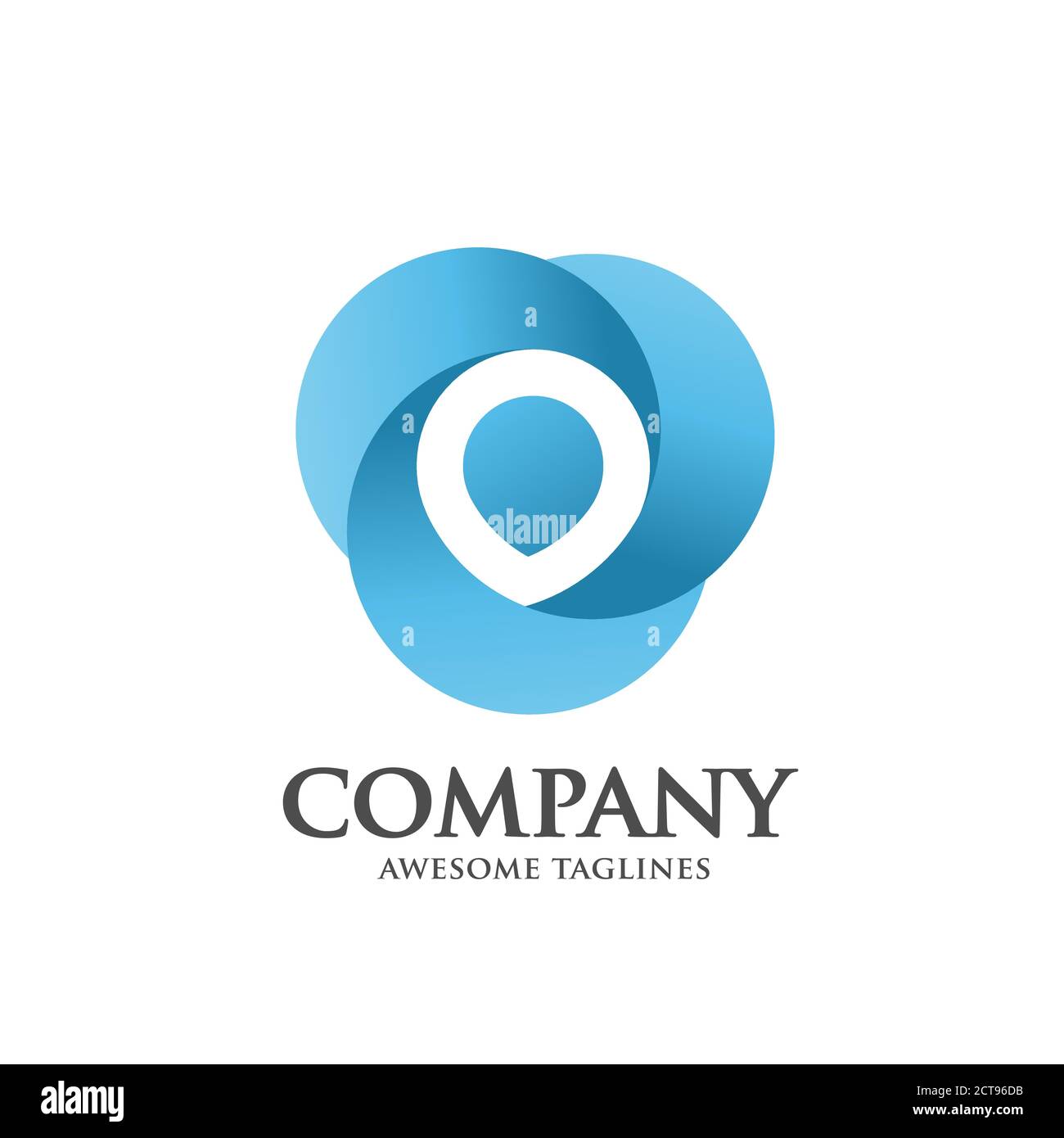 Map pointer with colorful circle background logo concept Stock Vector ...
