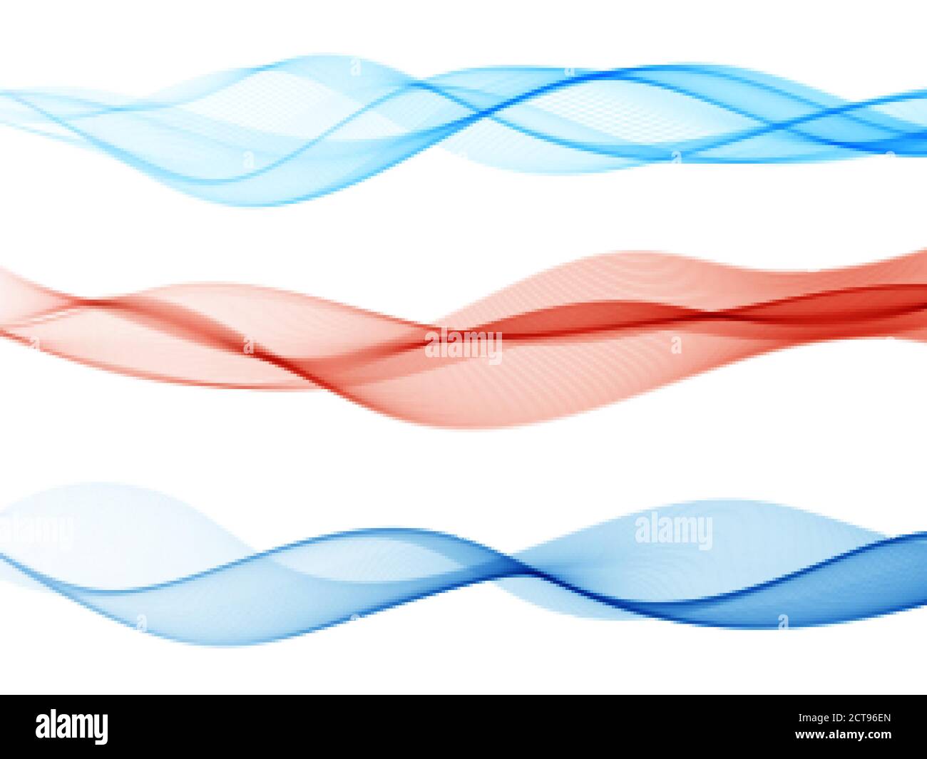 Abstract smooth color wave set on transparent background. Curve flow motion Stock Vector Image ...
