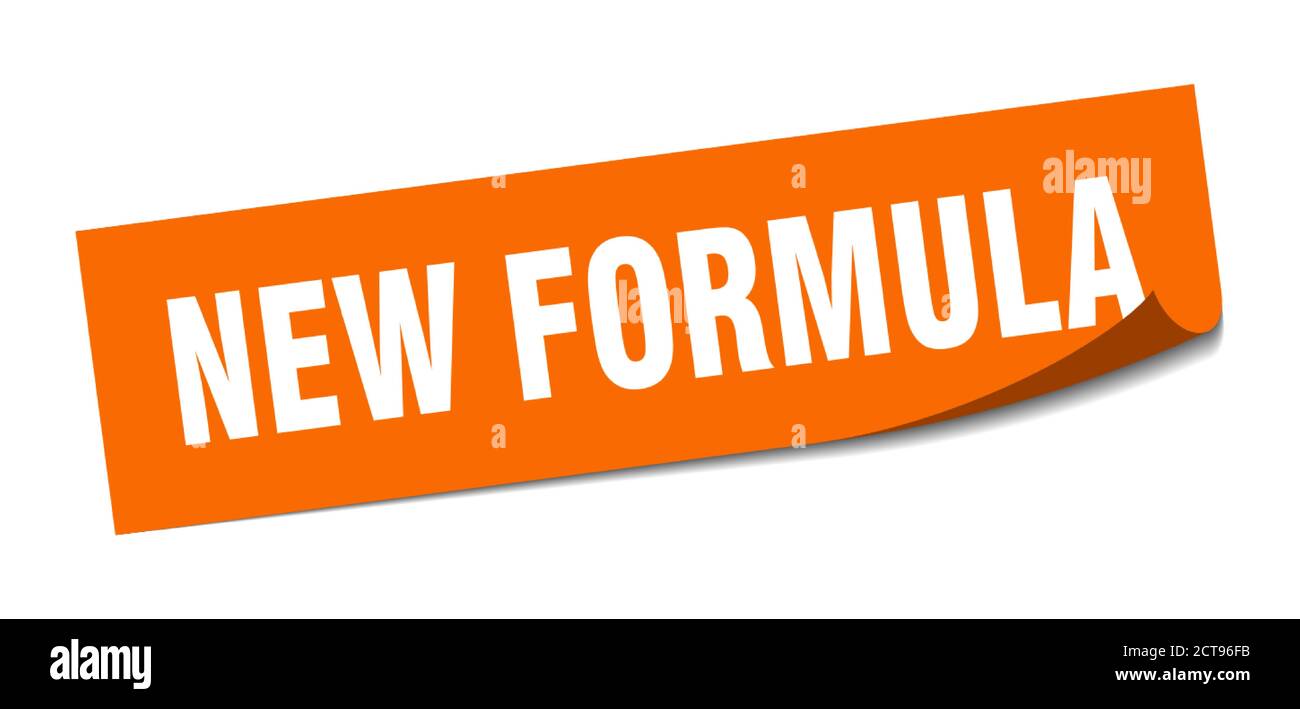new formula sticker. square isolated peeler sign. label Stock Vector ...