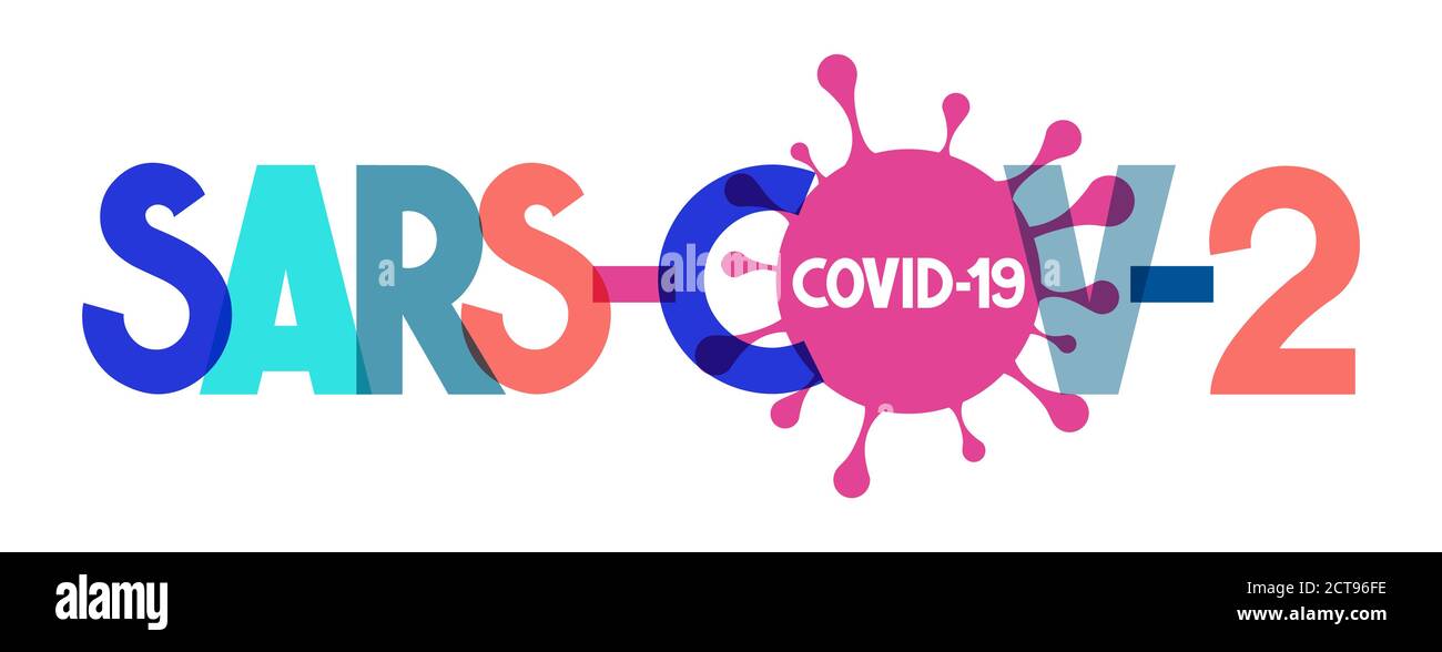 Sars-CoV-2 - typographical concept, vector illustration Stock Vector ...