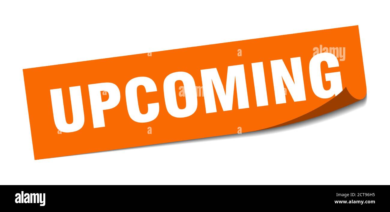 upcoming sticker. square isolated peeler sign. label Stock Vector Image ...