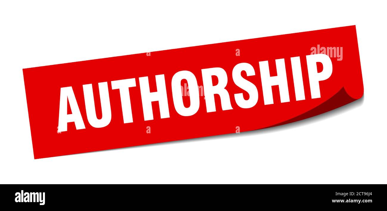 authorship sticker. square isolated peeler sign. label Stock Vector ...
