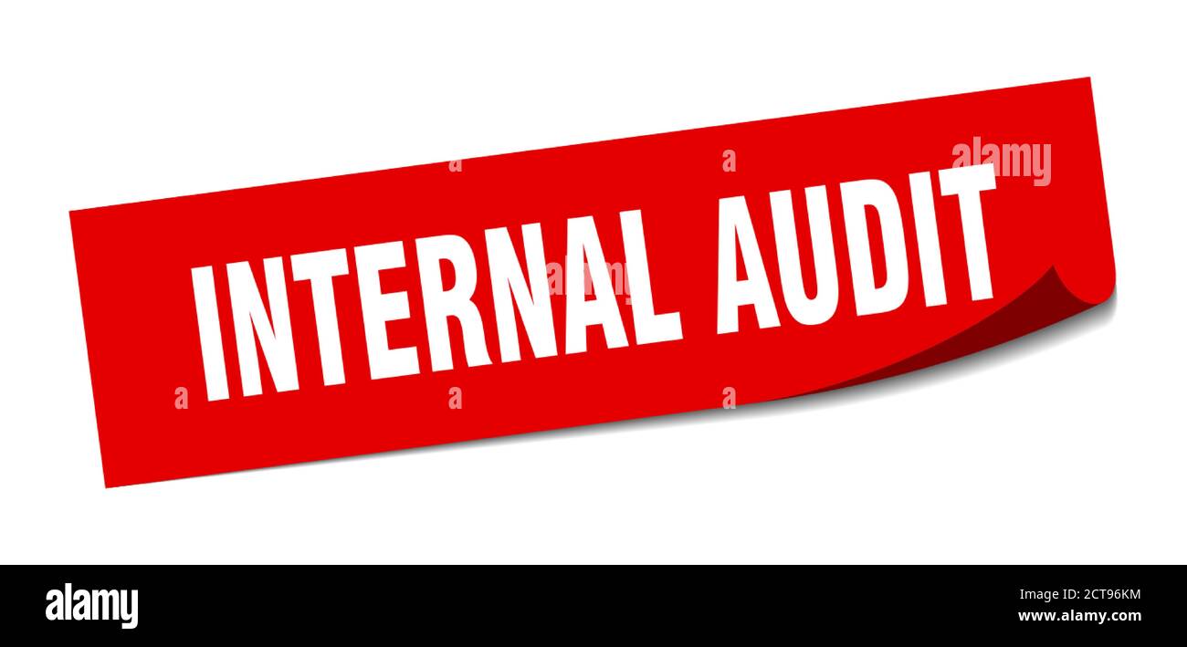 internal audit sticker. square isolated peeler sign. label Stock Vector ...