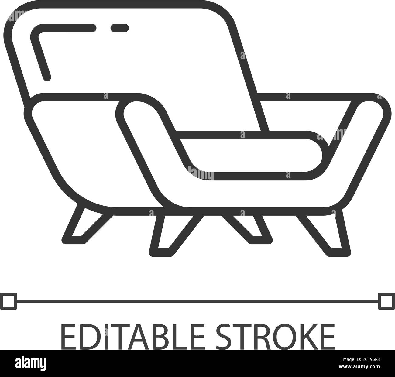 Comfy armchair linear icon Stock Vector Image & Art - Alamy