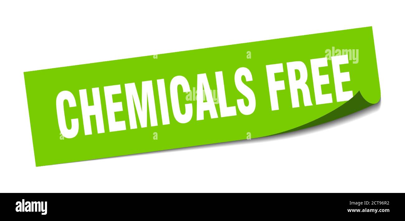 chemicals free sticker. square isolated peeler sign. label Stock Vector ...