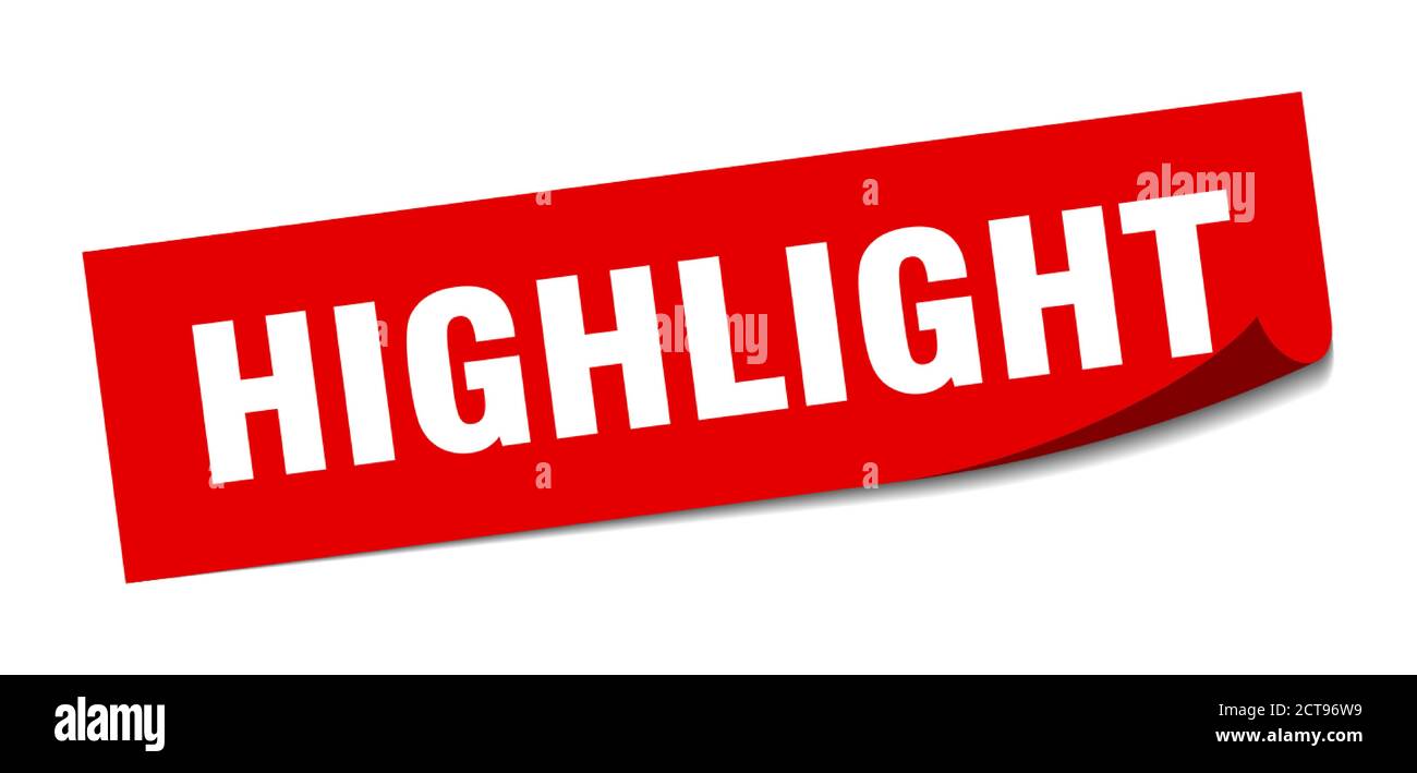 highlight sticker. square isolated peeler sign. label Stock Vector ...