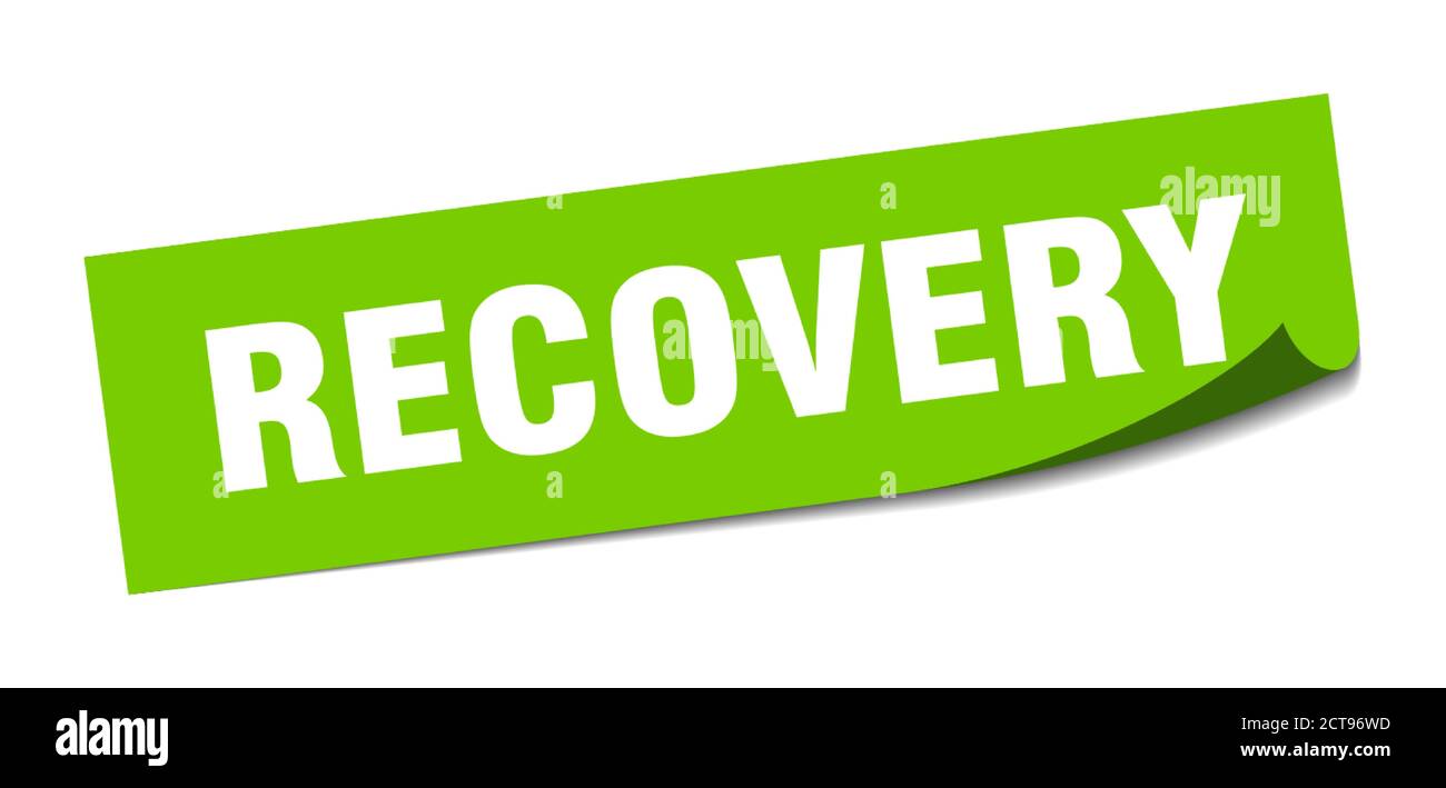 recovery sticker. square isolated peeler sign. label Stock Vector Image ...