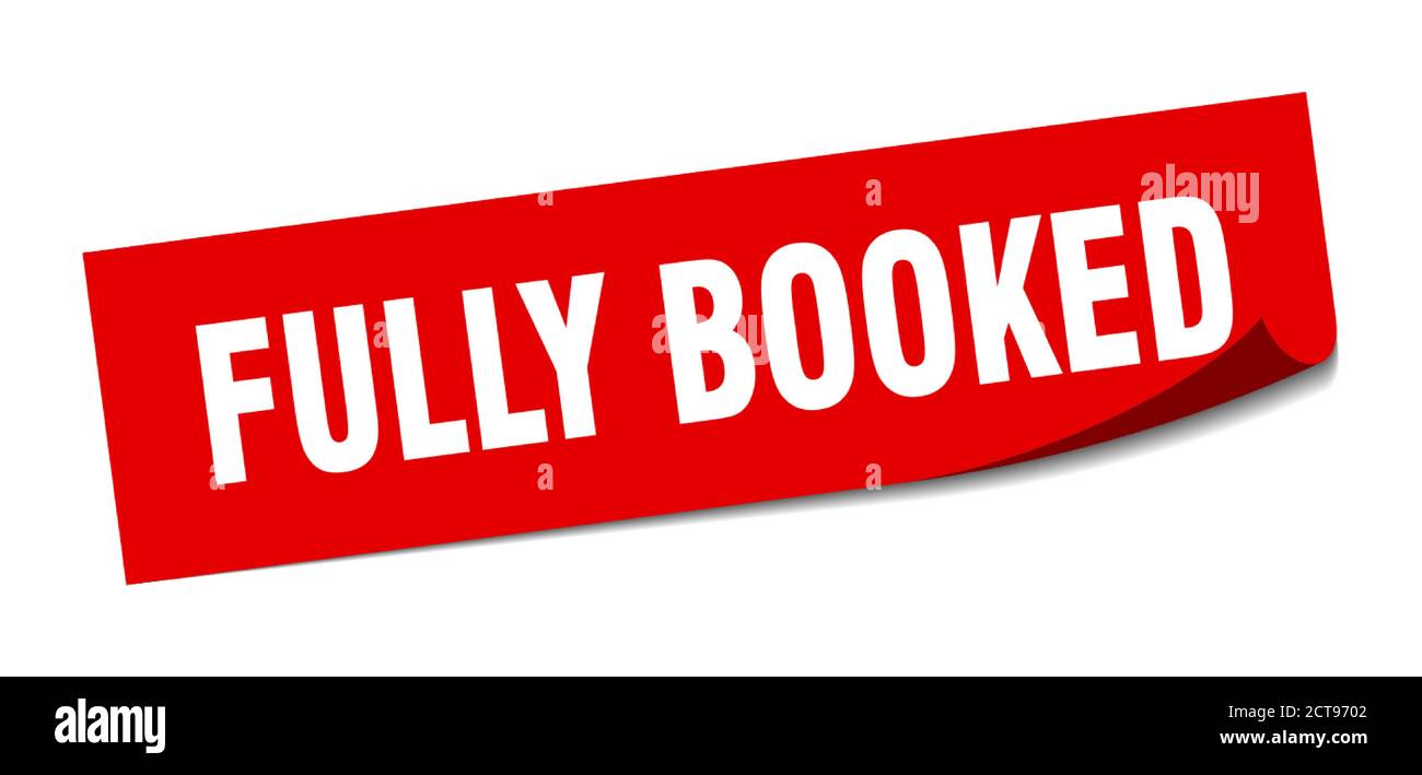 fully booked sticker. square isolated peeler sign. label Stock Vector ...
