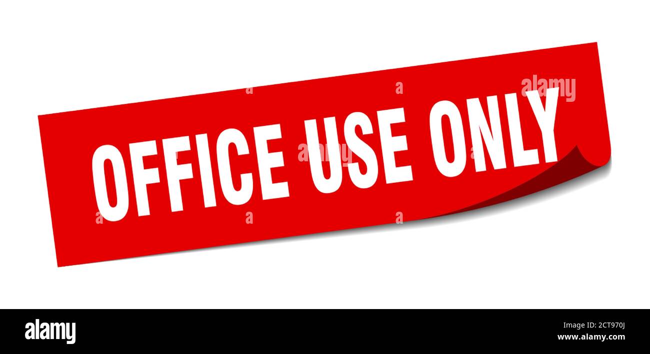 office use only sticker. square isolated peeler sign. label Stock ...