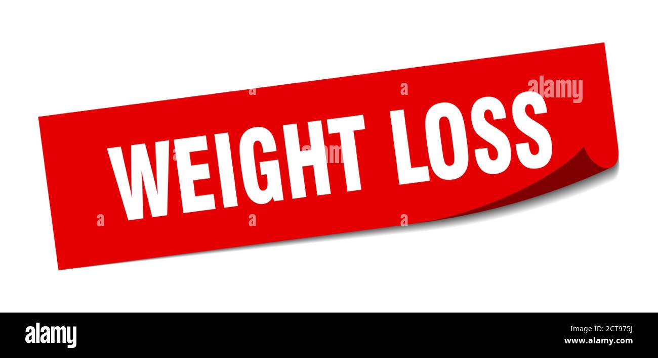 weight loss sticker. square isolated peeler sign. label Stock Vector ...