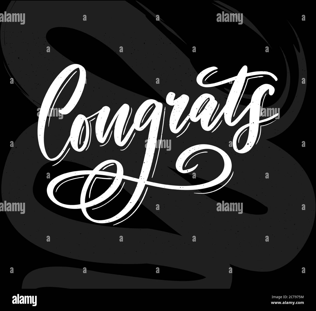 Congrats Congratulations card lettering calligraphy text Brush Stock ...