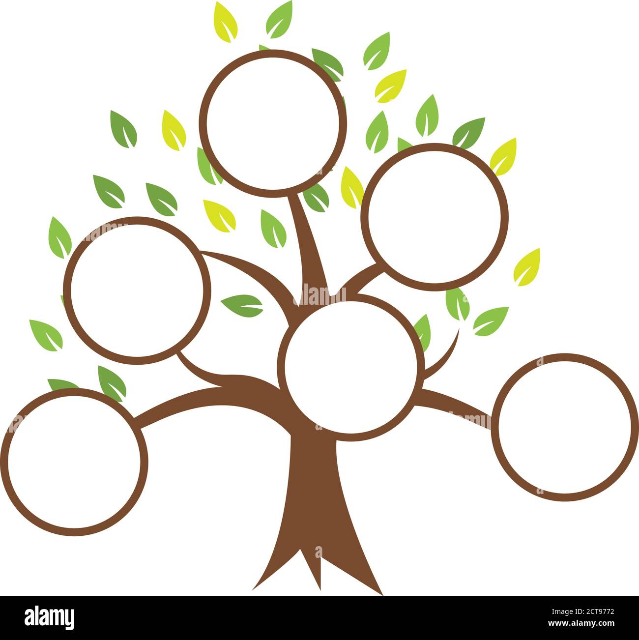 Family tree illustration template design vector Stock Vector Image ...