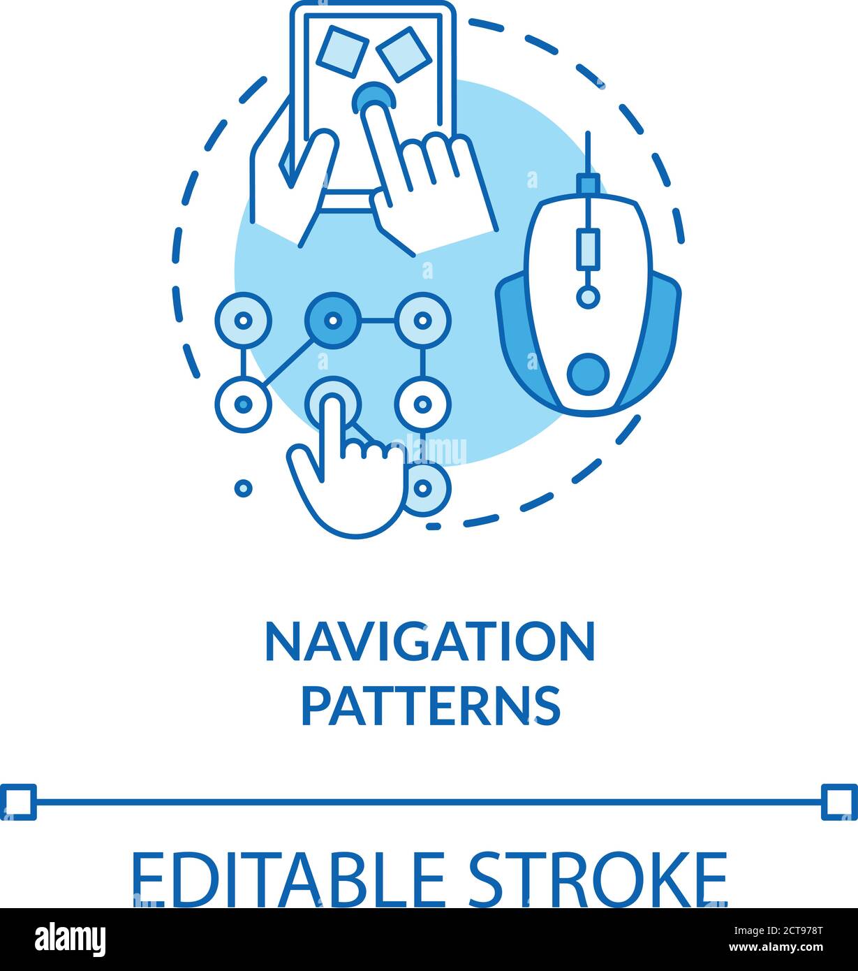 Navigation patterns concept icon Stock Vector Image & Art - Alamy