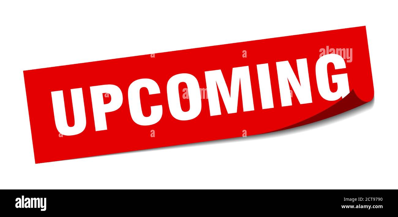 upcoming sticker. square isolated peeler sign. label Stock Vector Image ...