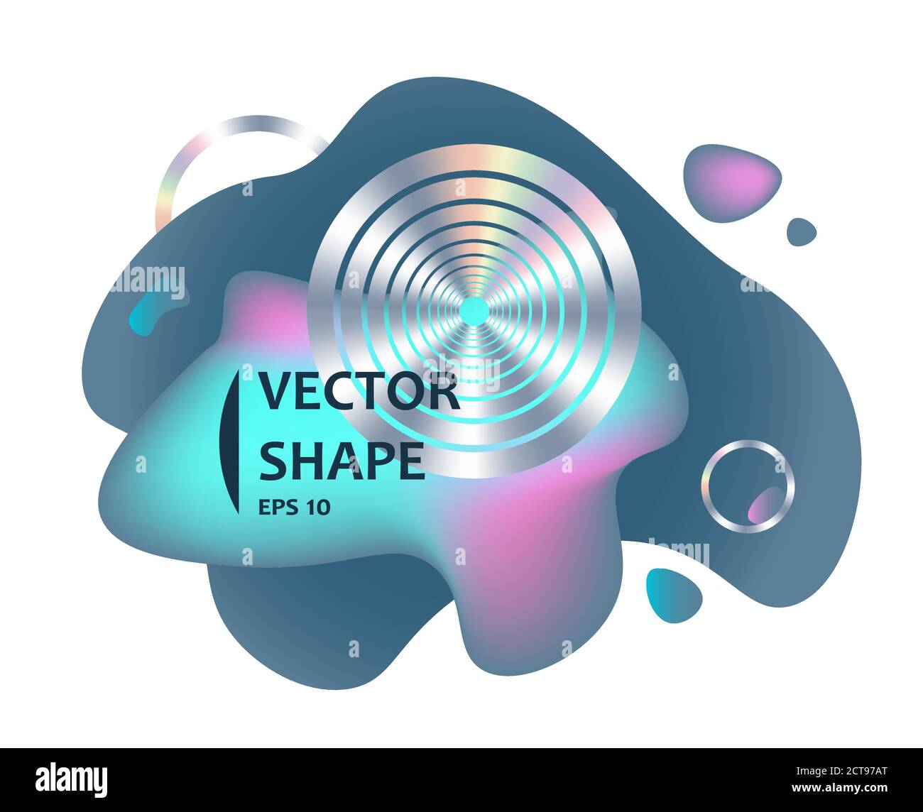 Holographic futuristic vector banner. modern abstract colorful fluid ...