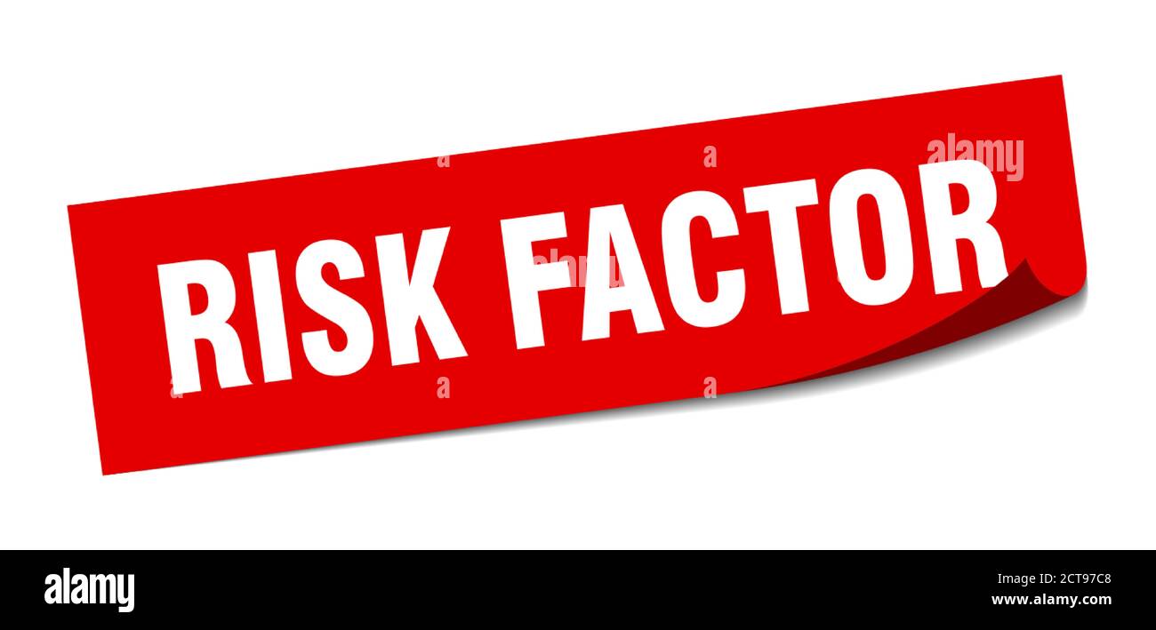 risk factor sticker. square isolated peeler sign. label Stock Vector ...