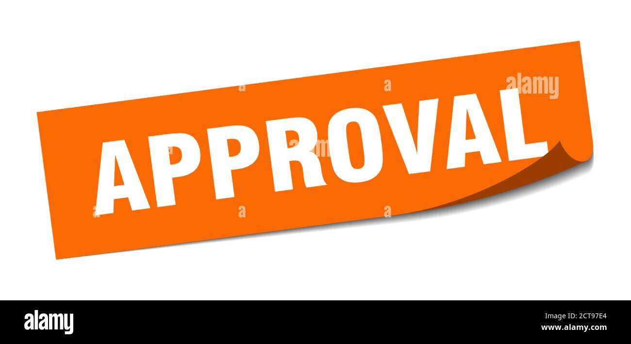 approval sticker. square isolated peeler sign. label Stock Vector Image ...