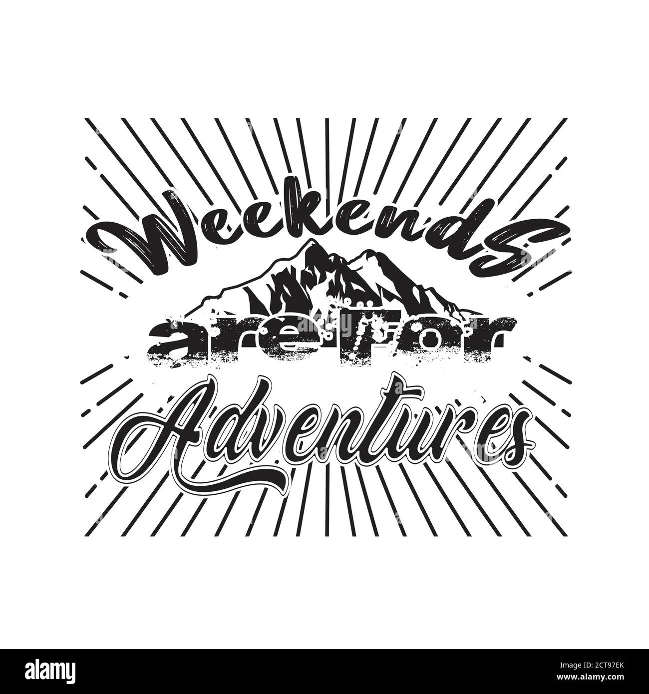 Adventure quote lettering outdoor Cut Out Stock Images & Pictures - Alamy