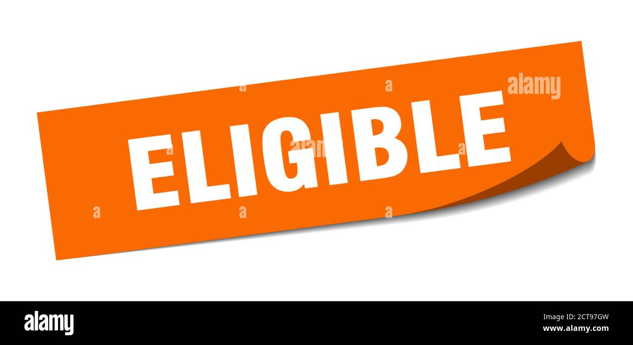 eligible sticker. square isolated peeler sign. label Stock Vector Image ...