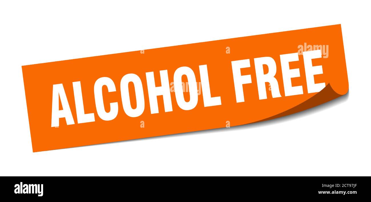 alcohol free sticker. square isolated peeler sign. label Stock Vector ...