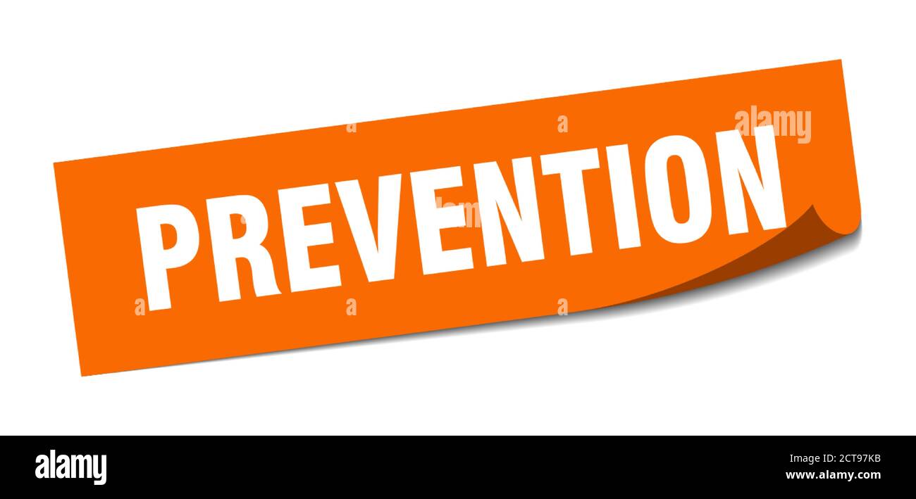 prevention sticker. square isolated peeler sign. label Stock Vector ...