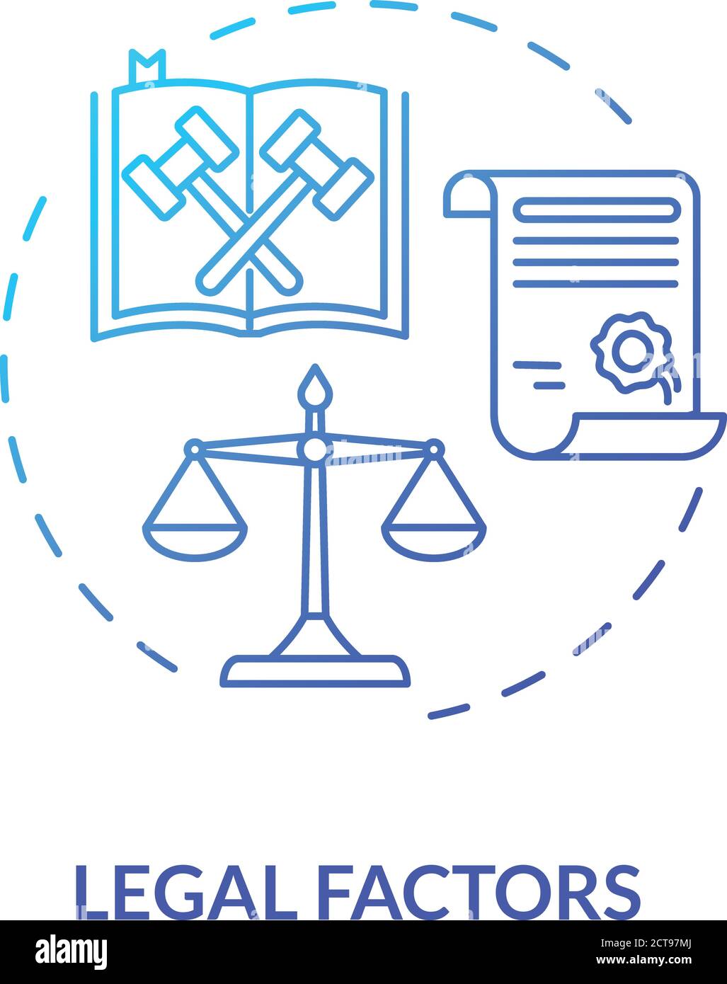Legal factors concept icon Stock Vector Image & Art - Alamy